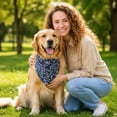 Blue & White Porcelain Pattern Pet Bandana - Cotton Linen Triangle ...