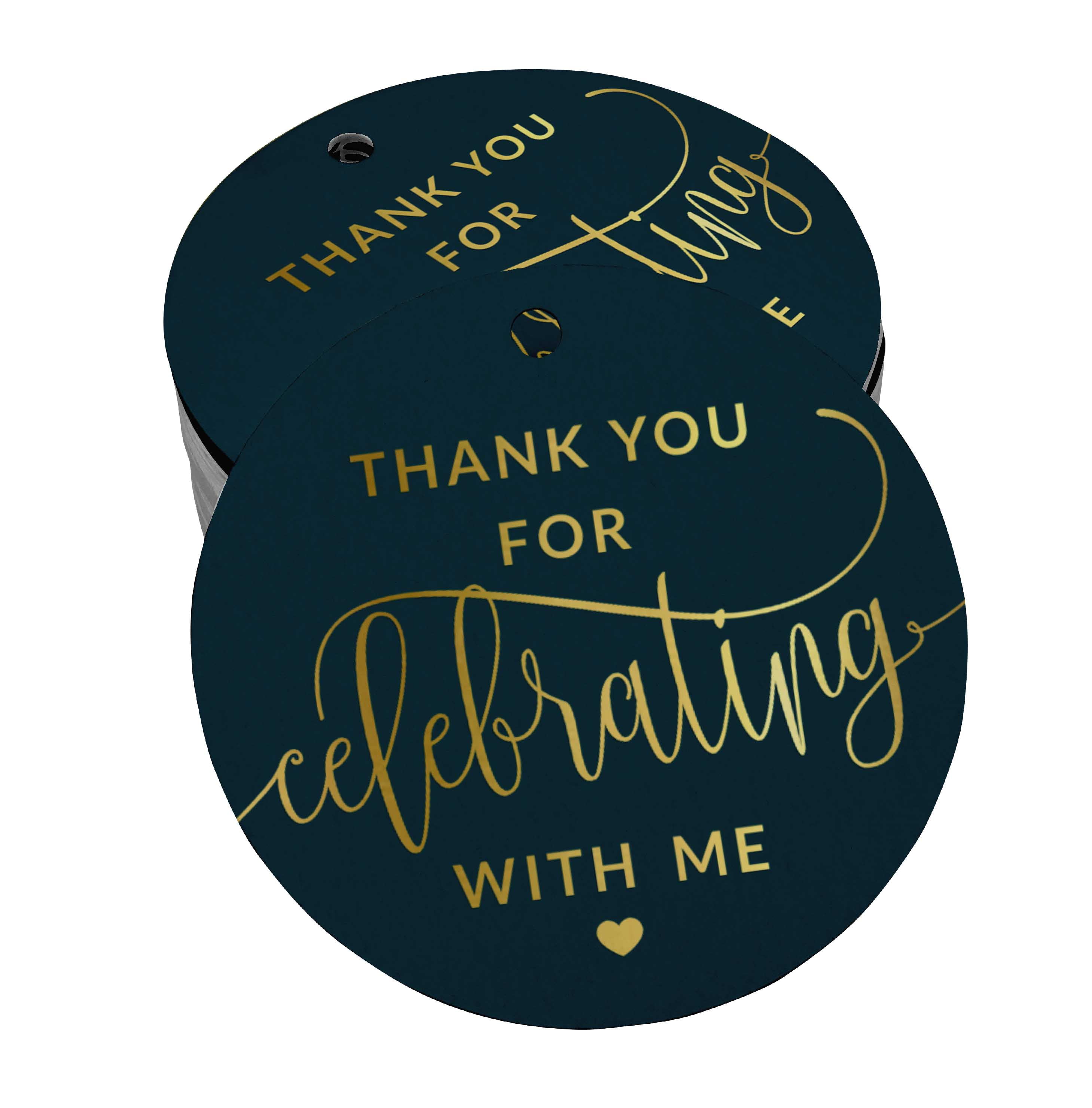 Inkdotpot Gold Foil Paper Hang Tags Thank You For Celebrating With Me ...
