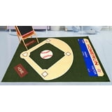 Baseball Field ground kids play Area Rug anti skid rubber backing 6'7 ...