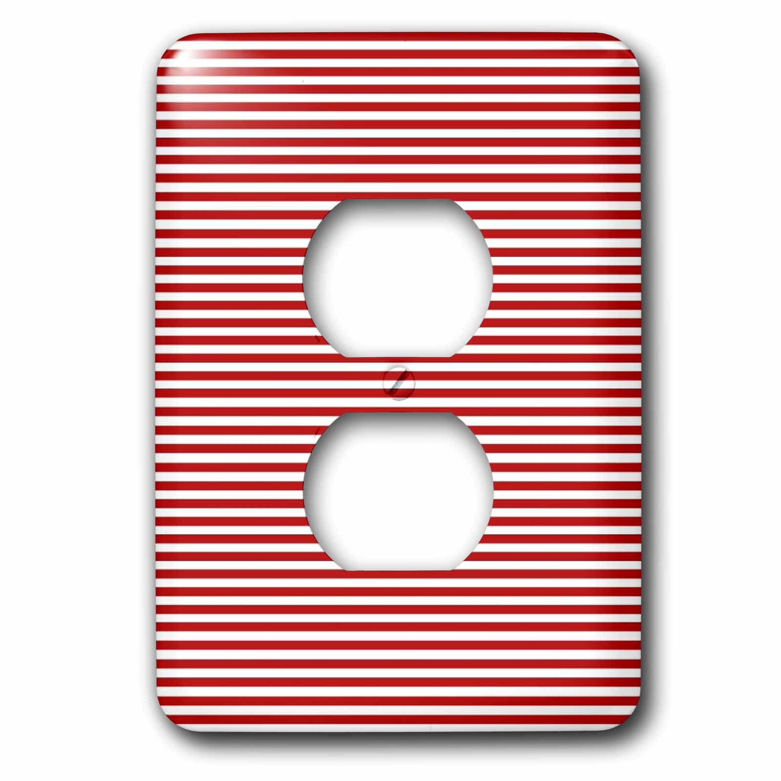 Red Pirate Stripe - Lines - Art 2 plug outlet cover lsp-50559-6 ...