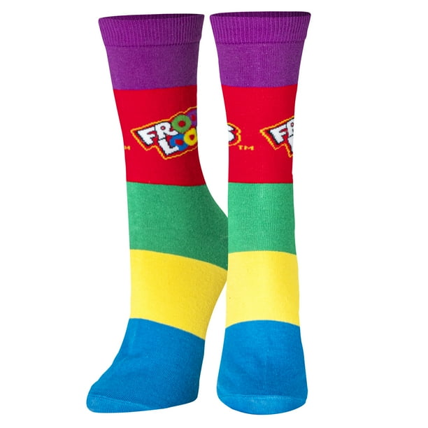 Crazy Socks, Funny Froot Loops Graphic Print, Crew Length Socks ...