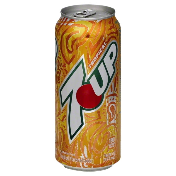 7UP Caffeine-Free Tropical Flavored Soda, 16 Fl. Oz. - Walmart.com ...