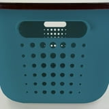 iPack 3pc Storage Containers with Lids - Teal/Brown - Durable Plastic ...