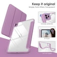 DTTOCASE iPad Pro 11 inch 4th 3rd 2nd 1st Generation 2022/2021/2020/2018,Clear Cover-Lavender ...