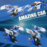 TOPFOX RC Transforming Robot Car, 1:18 Scale with One-Button ...