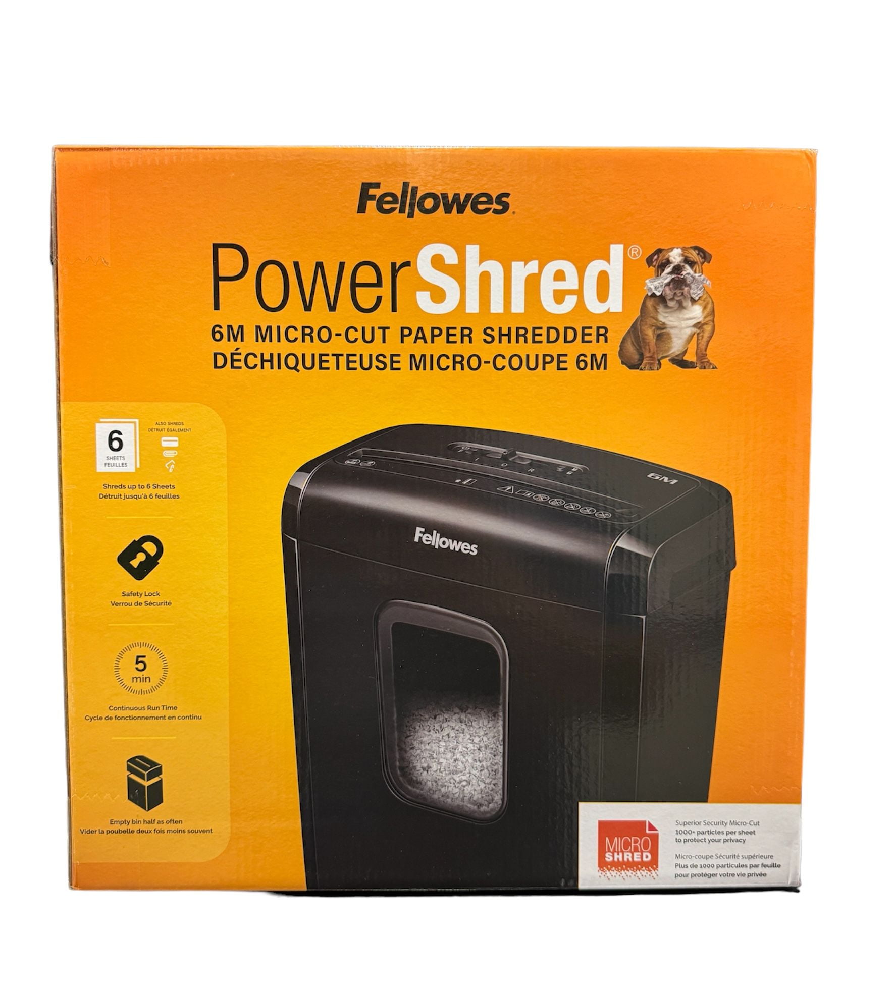 Fellowes Power Shred 6M Micro-Cut Paper Shredder with SafeSense ...