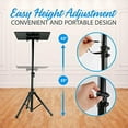 Pyle PLPTS4X2 Universal Adjustable Tripod Design DJ Laptop Stand Holder ...