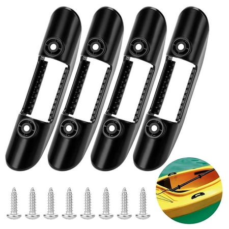 Pack of 4 Kayak Paddle Holder Clips Plastic Canoe Spare Boat Canoe Deck Mounted Bracket Fixing ...