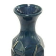 DecMode 21" Faceted Teal Ceramic Vase with Gold Accents - Walmart.com