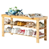 UBesGoo 3-Tier Entryway Shoe Bench Hallway Shoe Storage Rack Organizer ...