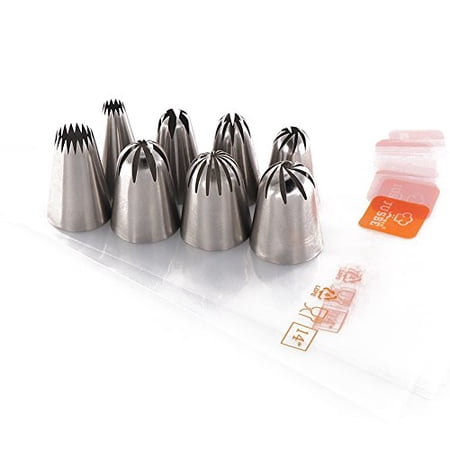 kowanii Large Icing Piping Tip Cupcake Decorating Tip Set Kit Cake ...