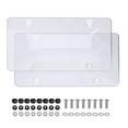 2 Pack License Plate Cover Frame Shields,/License Plate Bubble Shields ...