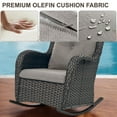 PARKWELL Modern Outdoor Wicker Rocking Chair - Patio Rattan Rocker Set ...