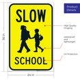 Slow School Sign, Traffic Sign, 24x36 Corrugated Plastic - Walmart.com