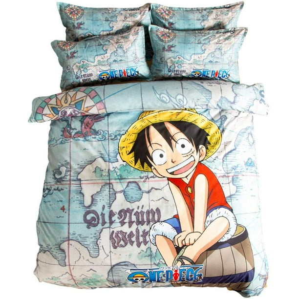 One Piece Monkey D. Luffy 3Pcs Duvet Cover Set 3D Printed Anime Cover ...