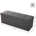 Songmics 43 3 Large Foldable Storage Ottoman Bench Collapsible Seat