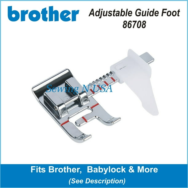 Brother Adjustable Guide Sewing Machine Presser Foot 86708B - Walmart.com