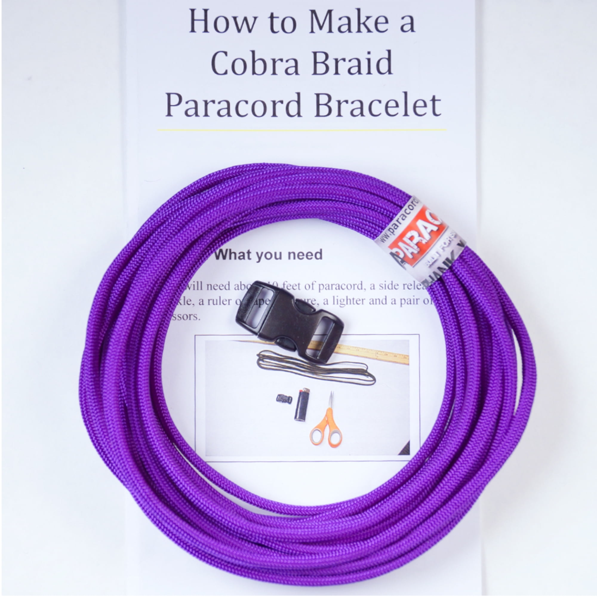 Paracord Planet DIY Cobra Braid Paracord Bracelet Kit – Multiple Colors ...