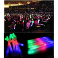 Partyglowz Bright LED Light up 16 inch Multicolor Foam Stick Batons ...