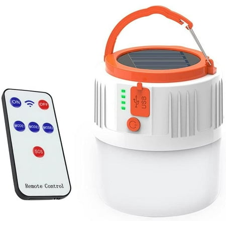 LED Camping Lantern, High Brightness USB Rechargeable Tent Light, Solar ...