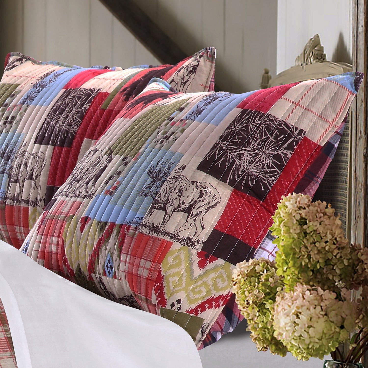 Rustic Lodge Quilted Pillow Sham, by Greenland Home Fashions - Walmart.com