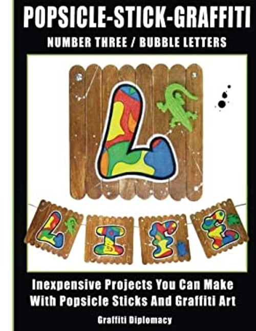 Pre-Owned Popsicle-Stick-Graffiti/ Number Three/ Bubble Letters ...