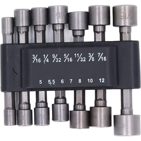 14Pcs/Set Power Nut Driver Bit Set 1/4in Hex Shank Quick-Change Power ...