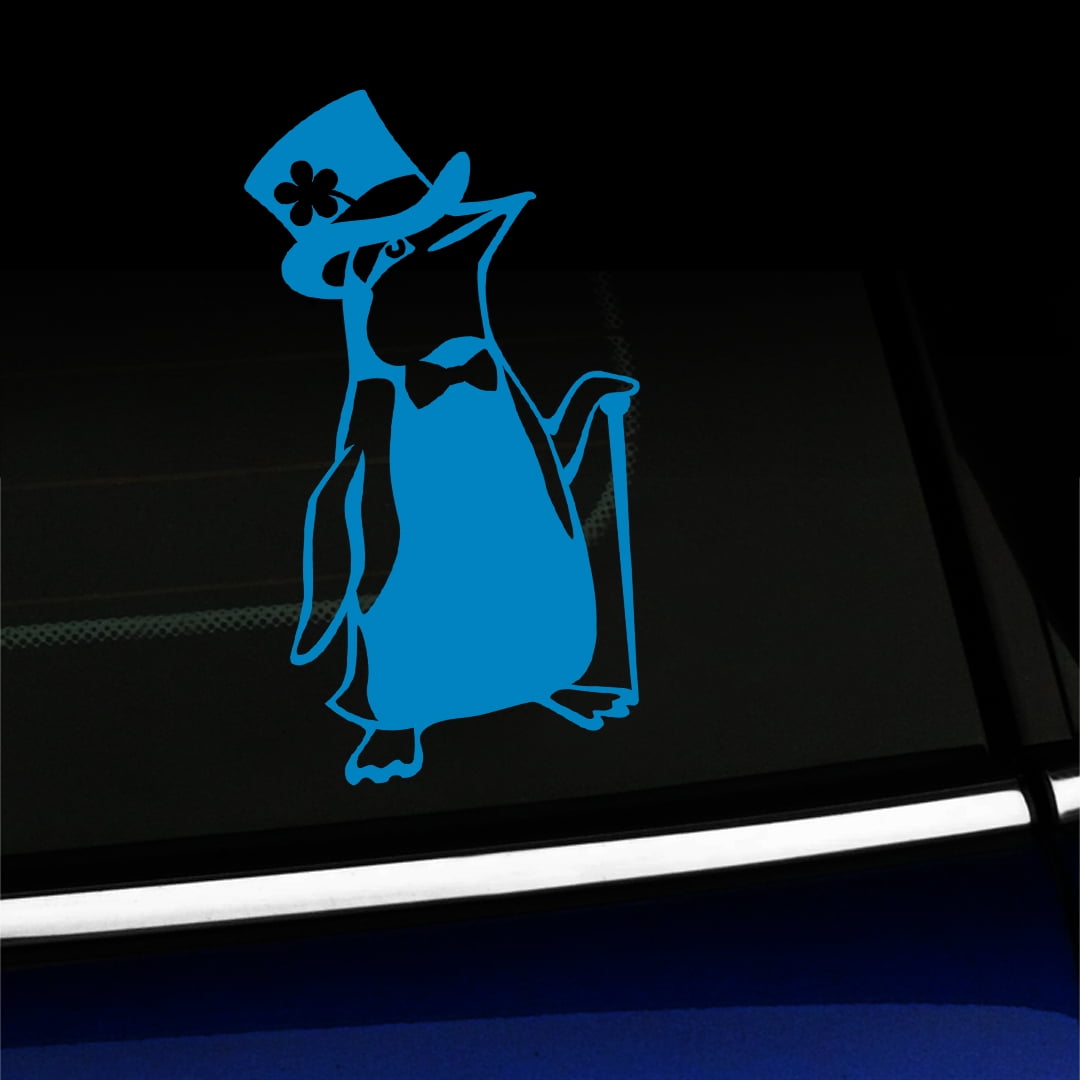 Sir Penguin - Vinyl Car Decal - Choose Color - [LIGHT BLUE] - Walmart.com