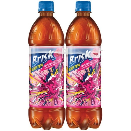 Brisk Raspberry Iced Tea, 24 fl oz, 4-Pack - Walmart.com