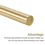 1Pack Brass Round Rods, 3/8 Inch Brass Solid Round Rod Lathe Bar Stock ...