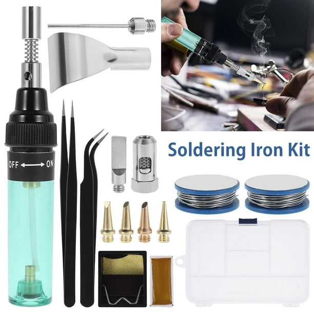 Gas Blow Torch Soldering Iron Pen Kit Butane Cordless Electric Welding ...
