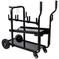 2-Tier Rolling Welding Cart Portable Welder Storage Trolley with Wheels ...