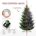 HOMCOM 9 ft Prelit Artificial Christmas Tree with Dual Color LED Lights ...