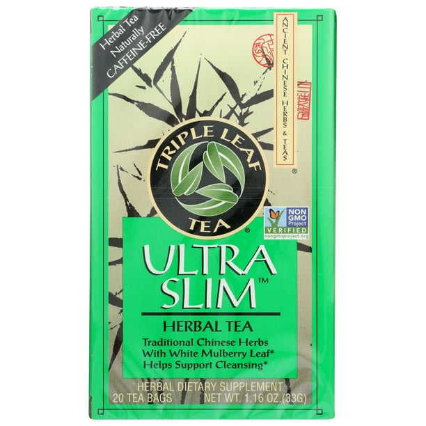 Triple Leaf Tea, Ultra Slim Tea, 20 Tea Bags - Walmart.com - Walmart.com