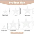 6Pcs 6 Styles Acrylic Star Template Clear 23.5~150x24.5~150x2mm Hole: 1 ...