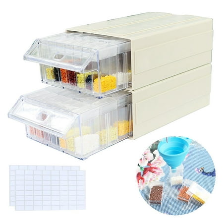 Box, Each Diamond Storage Box with 70 Compartments Grids, 5D and Cross ...