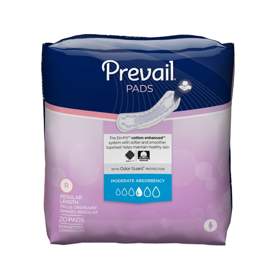 Prevail Bladder Control Moderate Pad ''9.25 Length, 20 Count'' 10 Pack ...