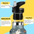 ALAZA Ghosts Skating Pattern Stainless Steel Water Bottle Vacuum ...
