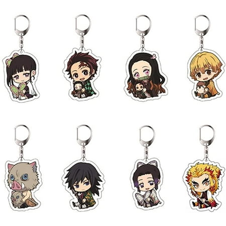 Demon Slayer eychain Set imetsu no Yaiba Acrylic eychain Phone ...