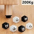 4Pcs Furniture Casters Wheels 200Kg Heavy Duty Universal Wheel 360 ...