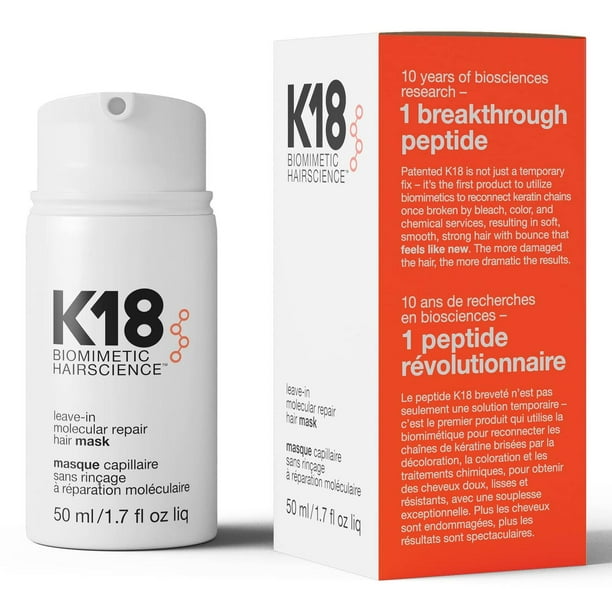 K18 Hair - Mascarilla capilar reparadora molecular Leave-In, máscara unisex, 1.7 oz multicolor ...