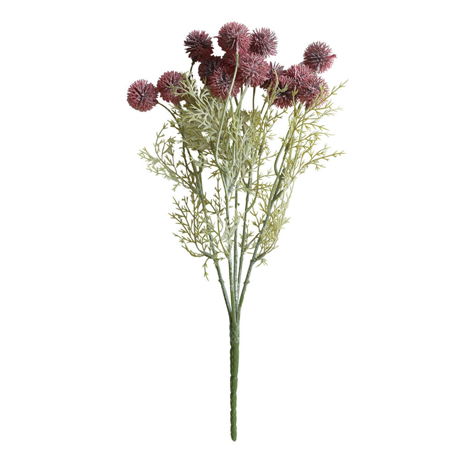 Artificial Billy Button Flowers, Faux Thistle Globe Echinops Bouquet ...