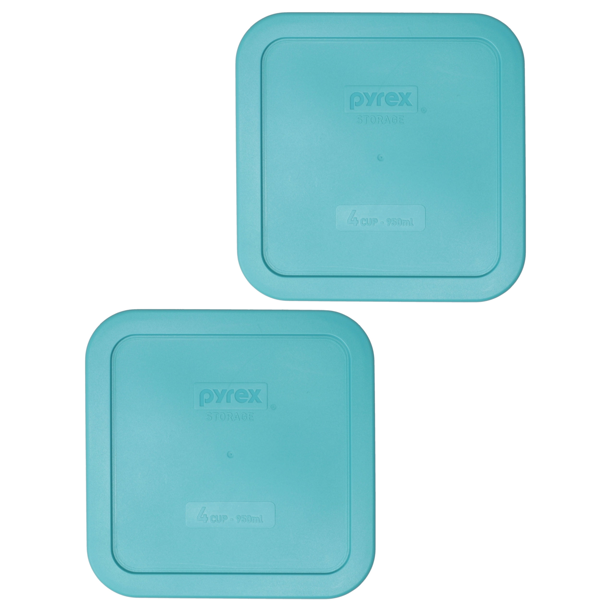Pyrex 8704-PC Turquoise Food Storage Replacement Lid Cover (2-Pack ...