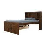 Discovery World Furniture Full Bookcase Bed with 6 Drawers in Walnut ...