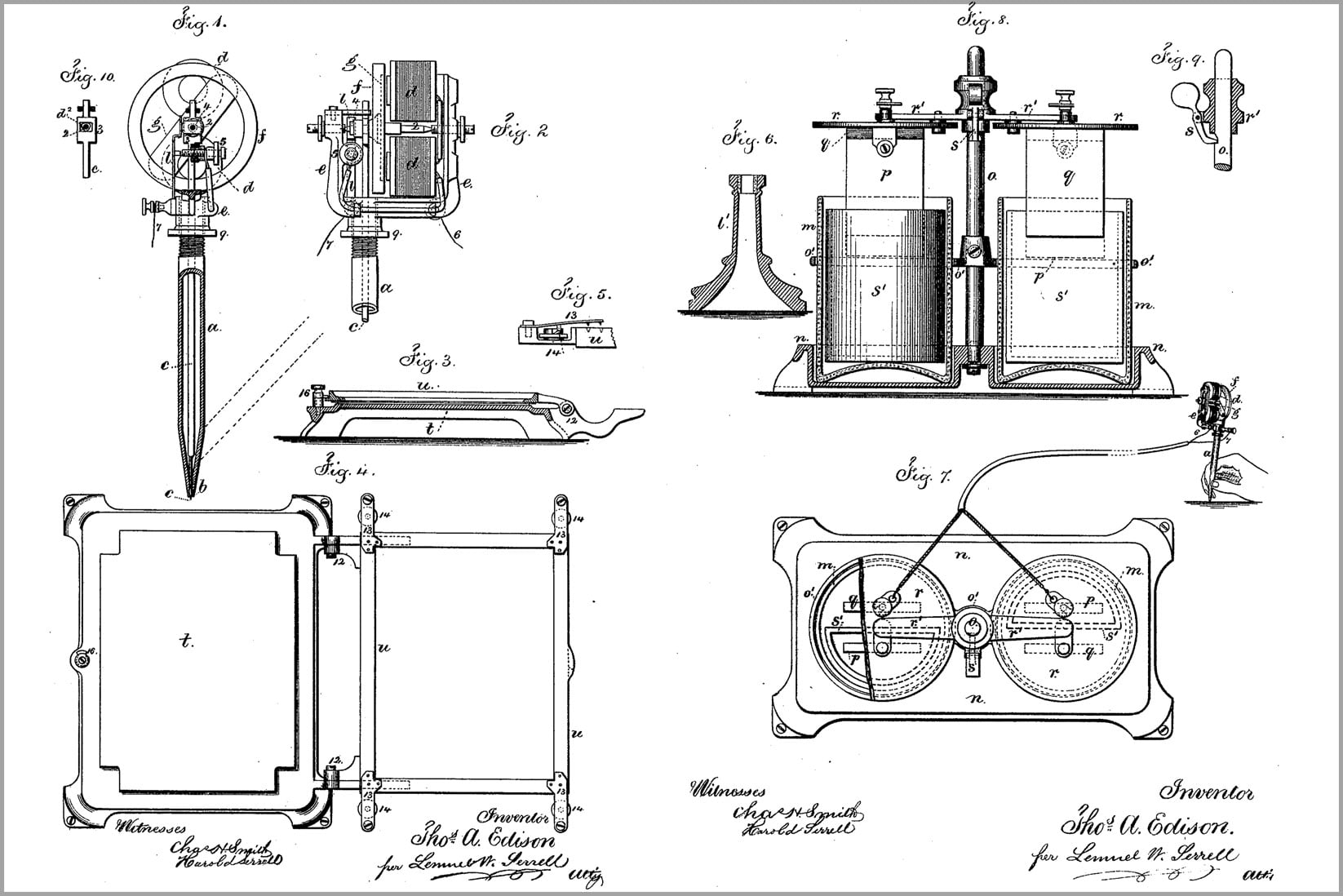 24"x36" Gallery Poster, autograph machine patent Drawings Autographic ...