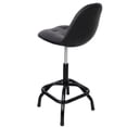 Black High Back 360 Swivel Height Adjustable Steel Bar Stool Counter ...