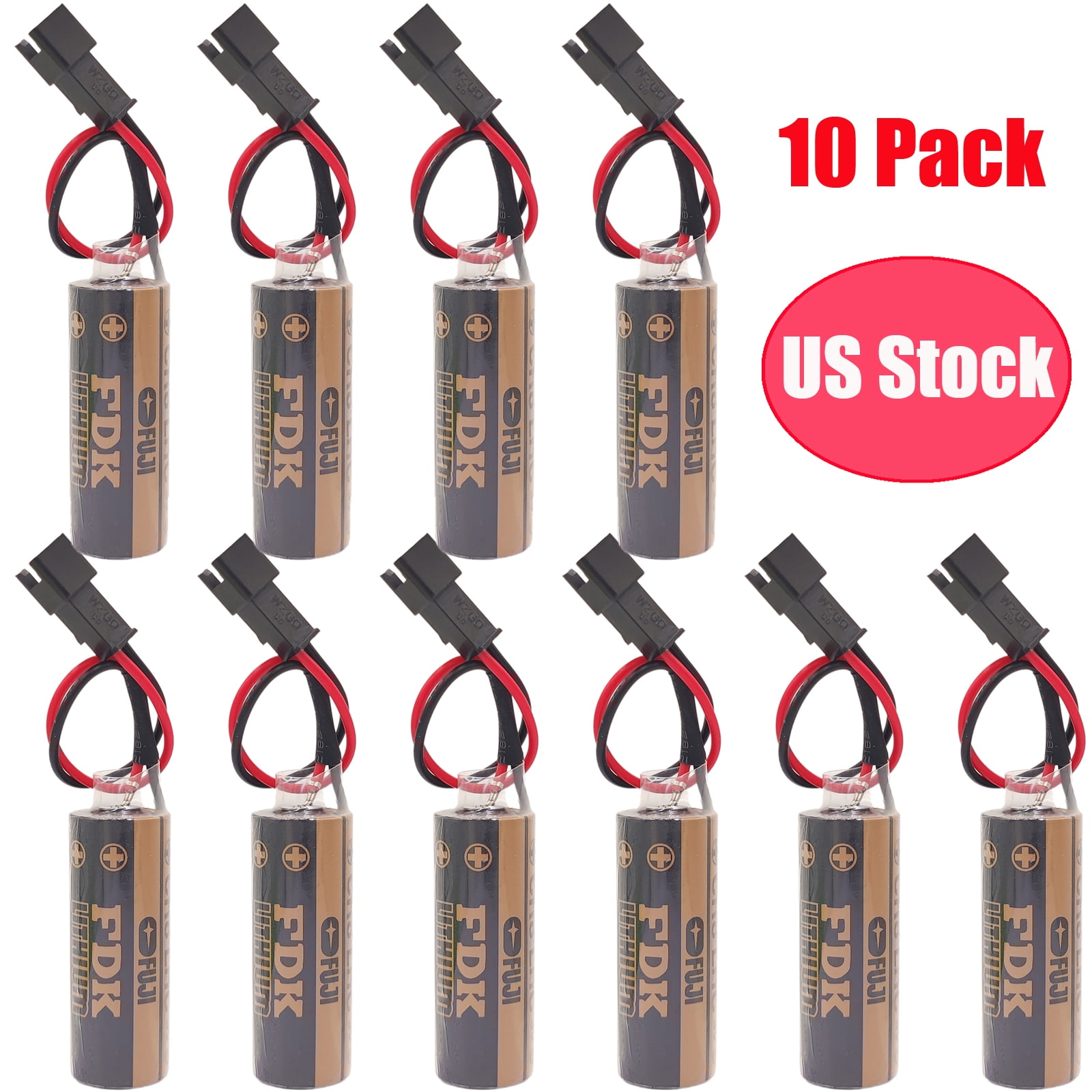 10Pc 3V 3000mAh Lithium Battery Replaces Fuji FDK CR8.LHC 17430, Toto CR8-LHC TH559EDV410R, TOTO ...