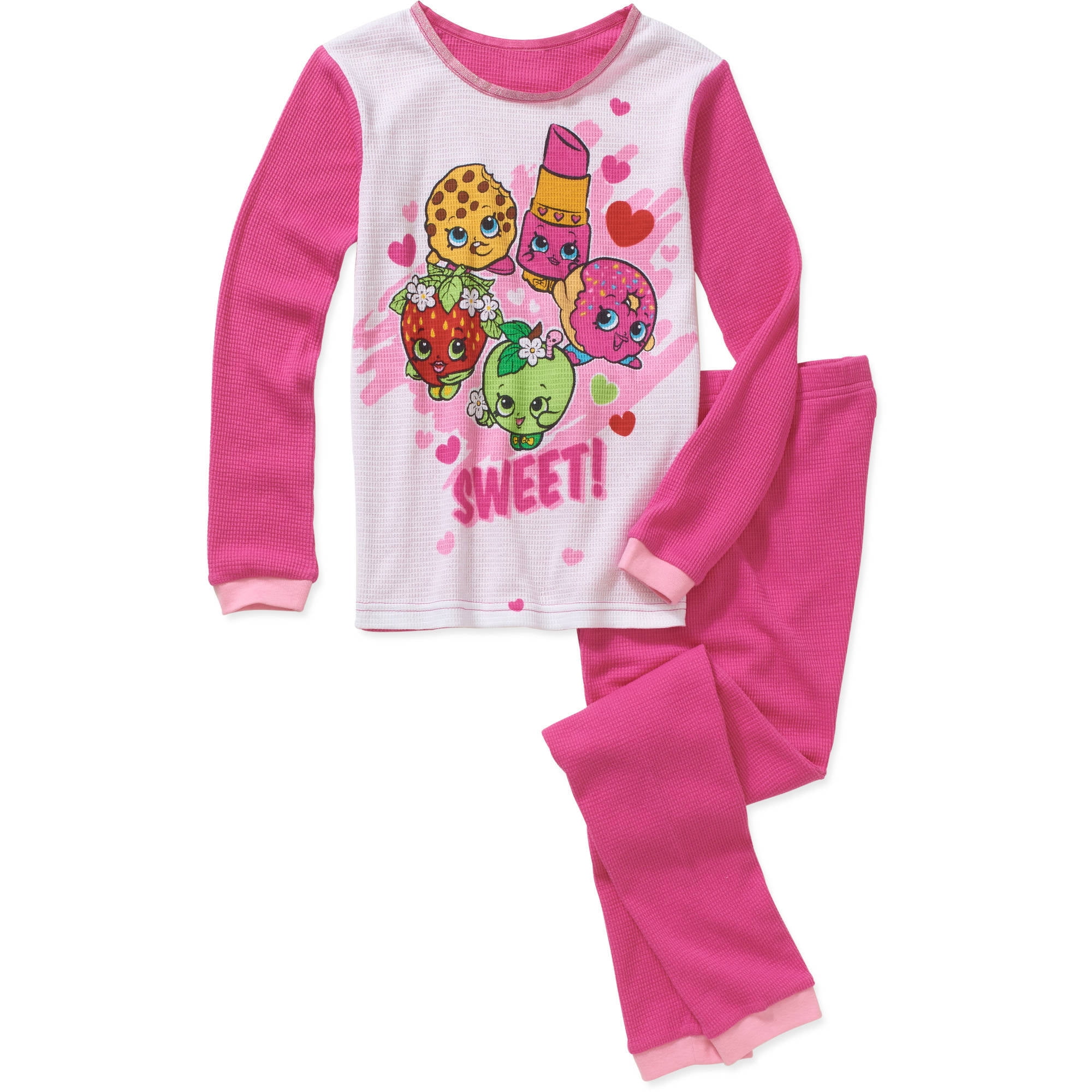 Girls' Licensed Cotton Thermal 2 Piece Set - Walmart.com