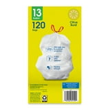 Great Value Strong Flex 13-Gallon Tall Drawstring Trash Bags Citrus ...