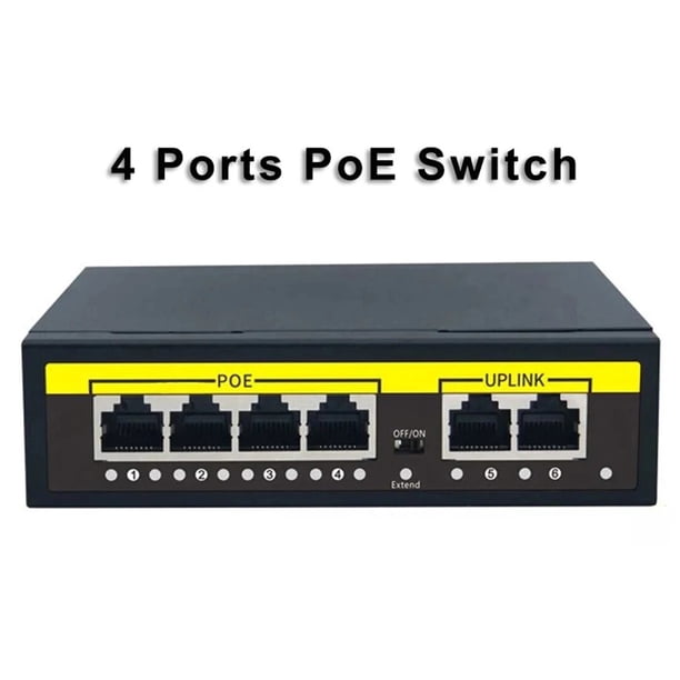 48V POE Switch 100Mbps Switch Ethernet With 4 Port Wifi Smart IP Switch ...